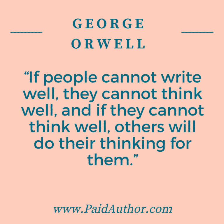 Top 100 Best Author Quotes on Writing | Paid Author