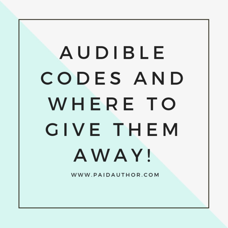 Audible or ACX Codes and Where to Give Them Away | Paid Author